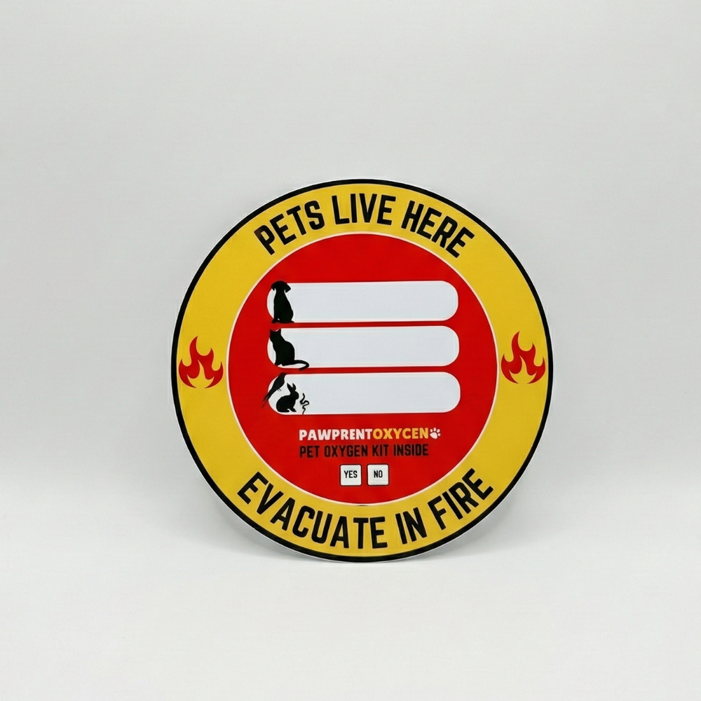 Pet Alert Fire Rescue Sticker Window Decal