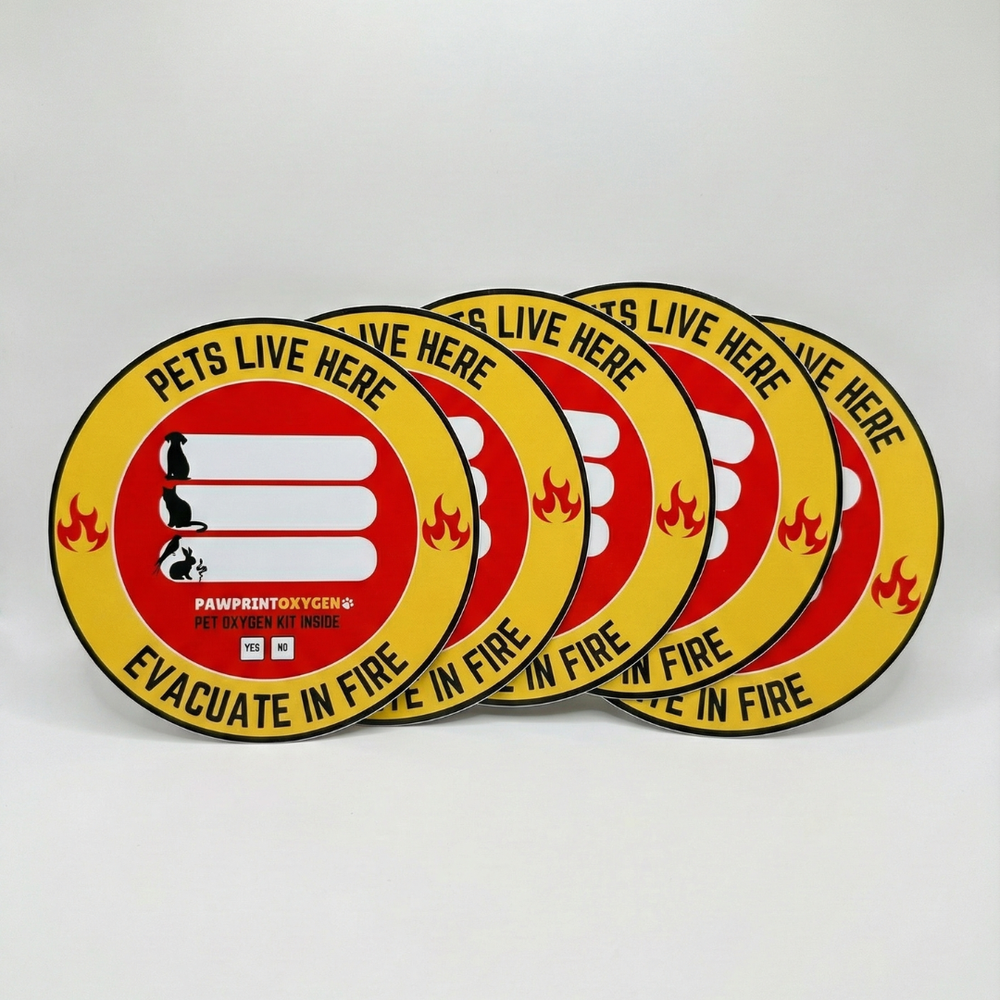 Pet Alert Fire Rescue Sticker Window Decal